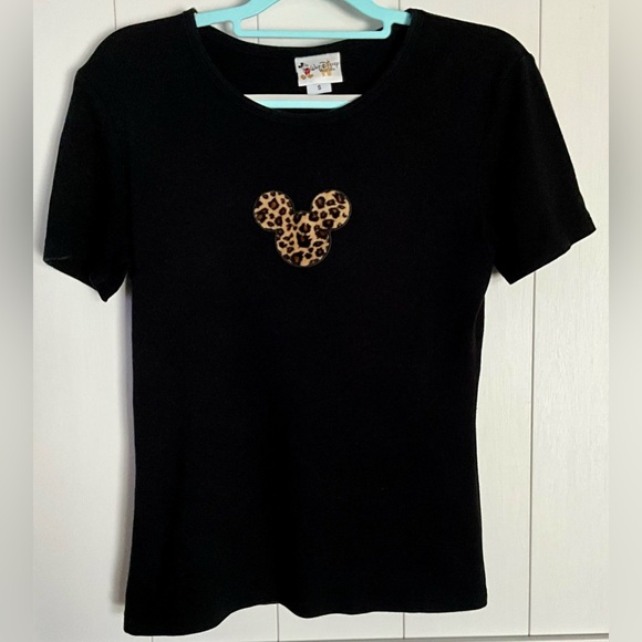 Disney | Tops | Walt Disney World Leopard Print Mickey Mouse Tshirt ...